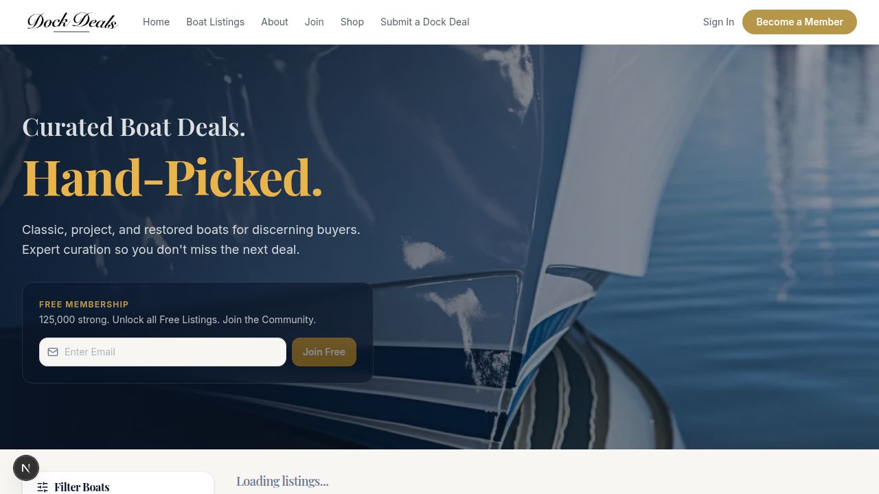 Dock Deals — Curated Used Boat Listings